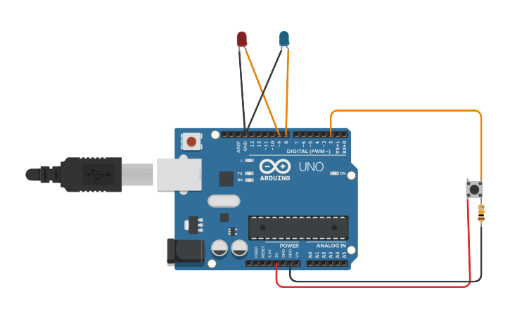 Circuit design Interrupts | Tinkercad
