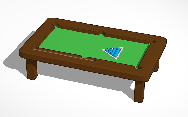 3D design Mesa de pool - Tinkercad