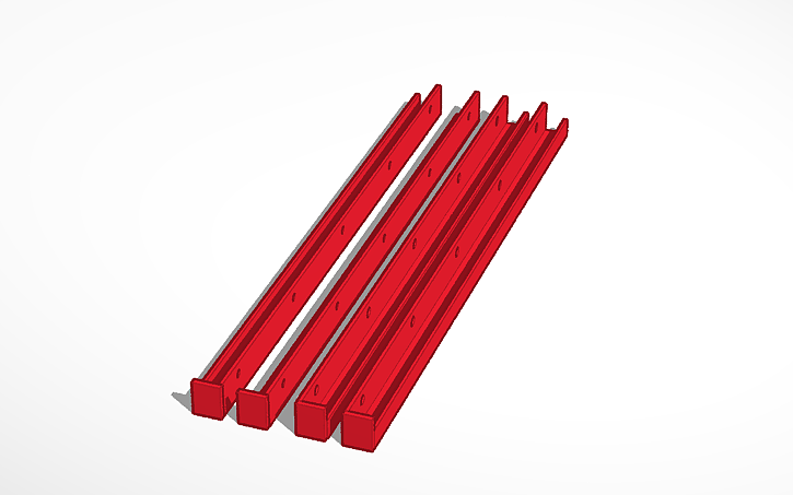 3D design Drawer runners - Tinkercad