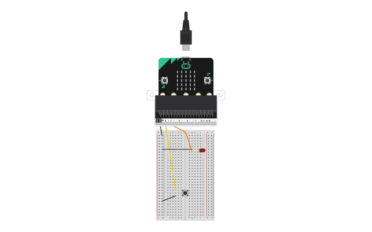 Circuit design Micro Bit Button Push - Tinkercad