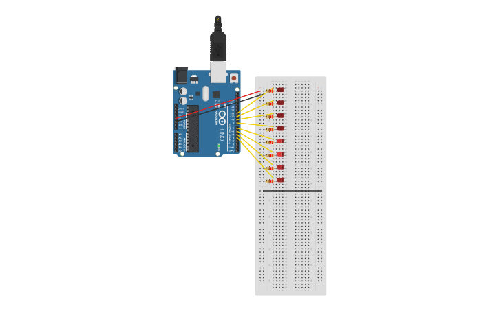 Circuit design Flashing Lights | Tinkercad