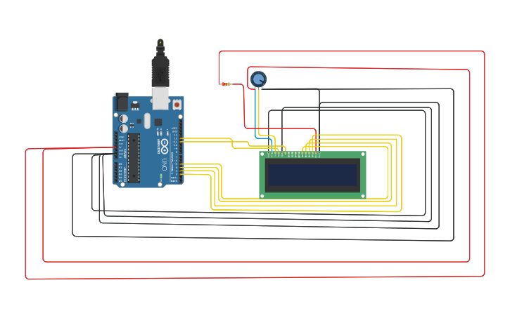 Circuit design HELLO LED - Tinkercad
