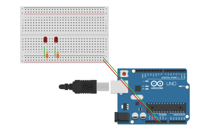 Circuit Design Simple Parallel Tinkercad