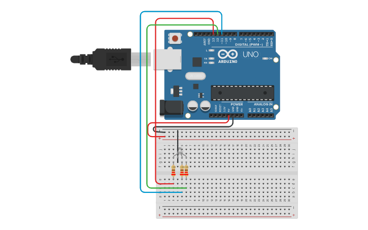 Circuit design Controlar Un Led RGB | Tinkercad Circuit design Controlar Un Led RGB | Tinkercad