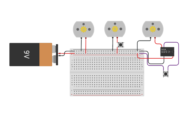 Circuit design rele-forklaring - Tinkercad