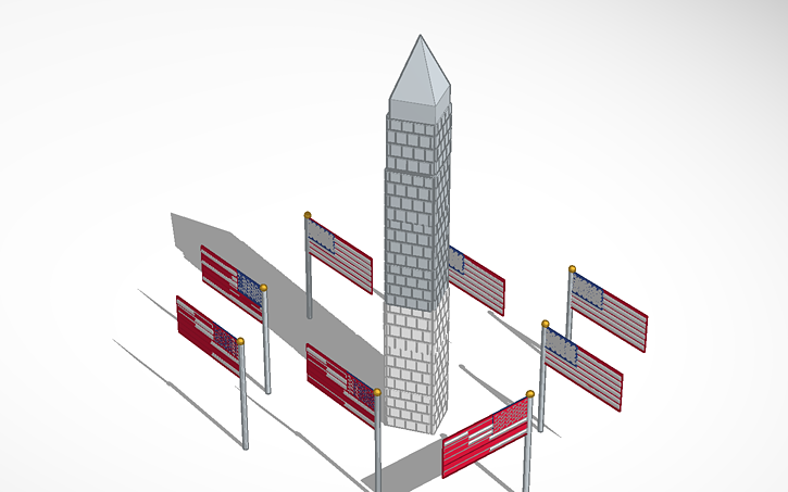 3D design Washington Monument - Tinkercad
