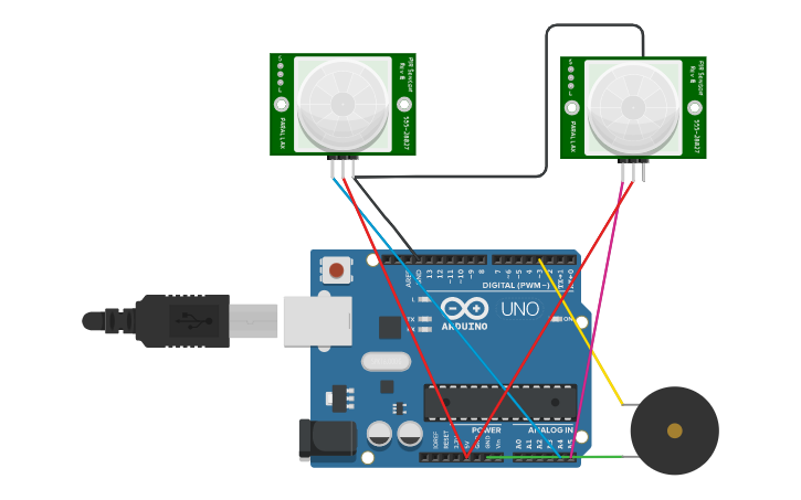 Circuit design Contactless_Doorbell - Tinkercad