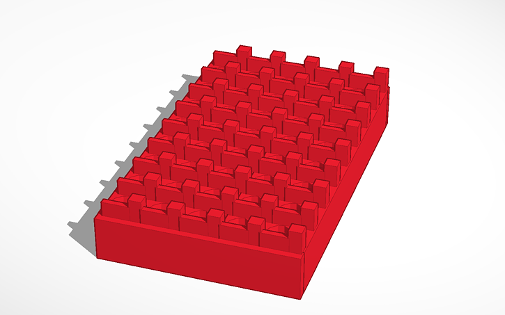 3D design OGNI Flame production array jig - height guage - Tinkercad