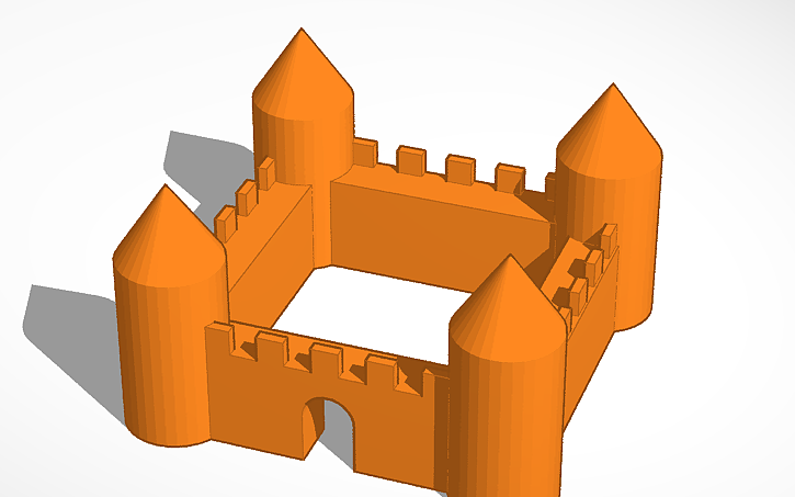 3D design Basic Castle - Tinkercad