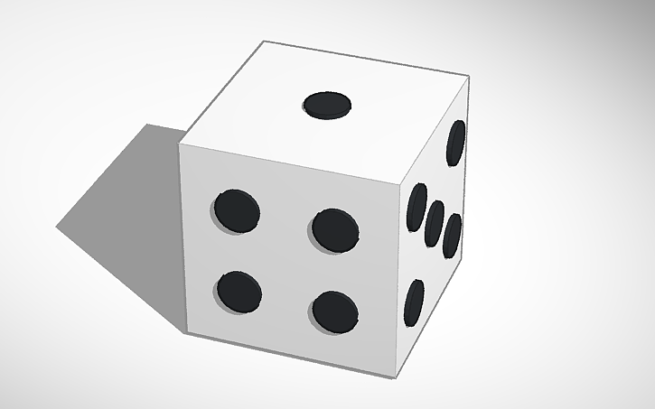 3D design dado - Tinkercad