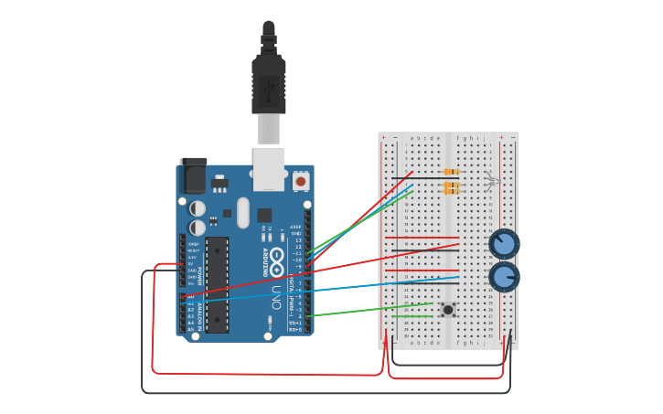 Circuit design RGB Joystick | Tinkercad