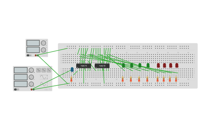 Circuit design Up / Down Counter JK | Tinkercad