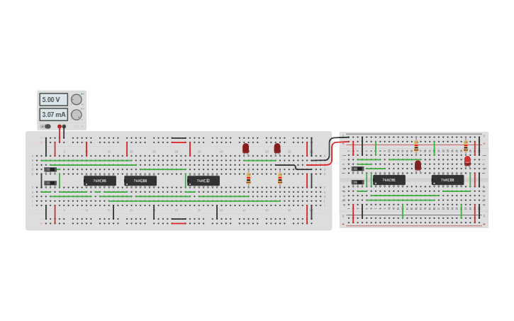 Circuit design Adding Circuit - Tinkercad
