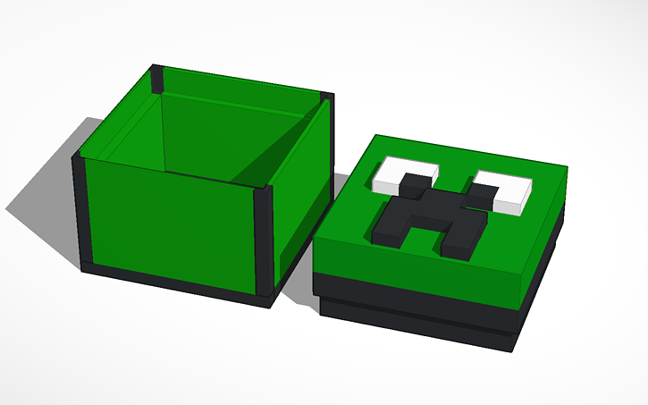 3D design Minecraft chest - Tinkercad