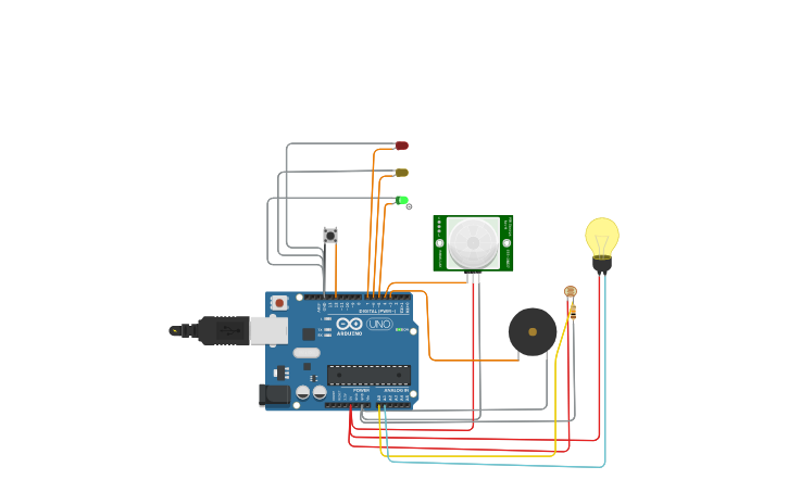 Circuit design Semáforo Completo aula 08/07 - Tinkercad