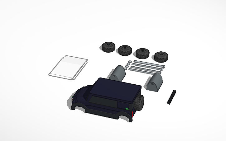 3D design 2020 Land Rover Defender 110 (printer friendly) | Tinkercad