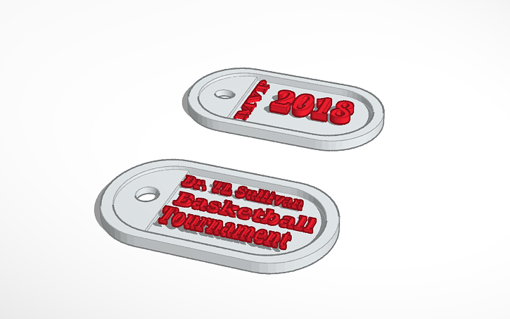 3D design 2MVP dog tag | Tinkercad