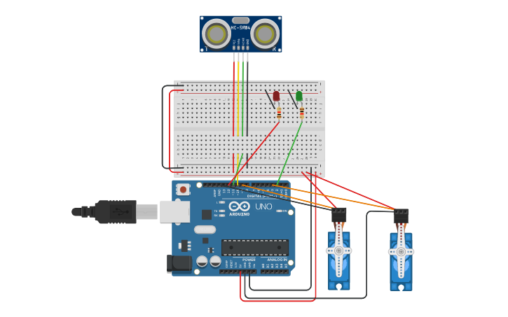 Circuit design Projek robotik 2.0 - Tinkercad Circuit design Projek robotik 2.0 - Tinkercad
