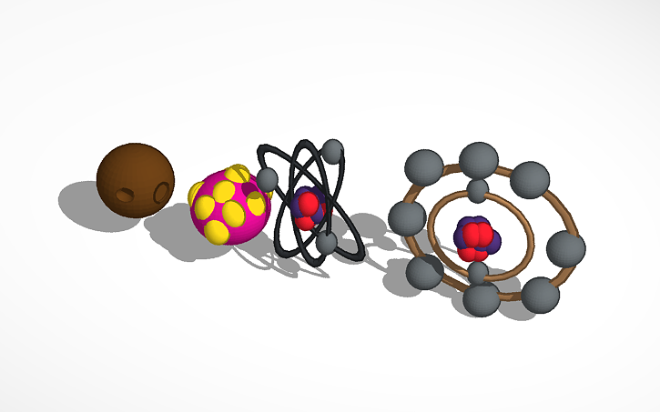 3D design atom modeli 3d - Tinkercad