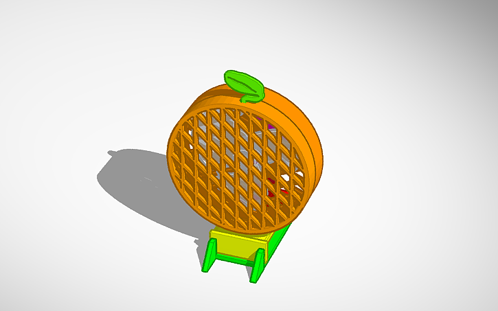 3D design Mini Orange-Shaped mini fan that uses 2 AAA batteries ...