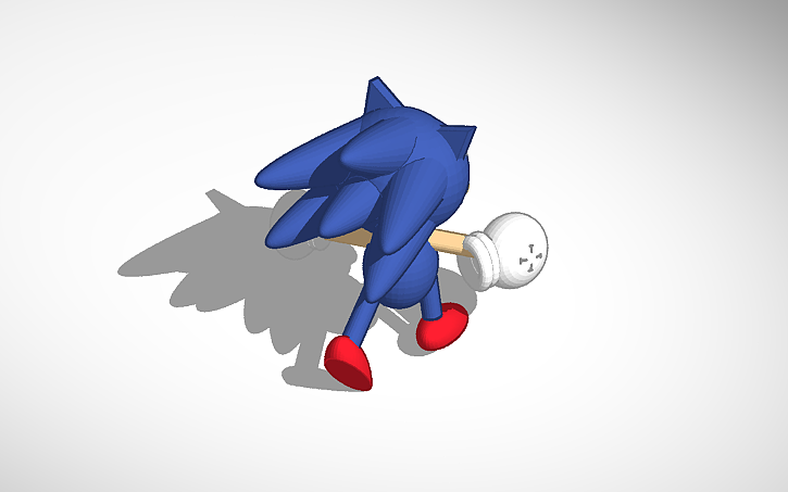 3D design classic sonic running | Tinkercad