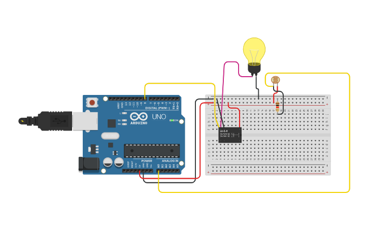 Circuit design lamp - Tinkercad