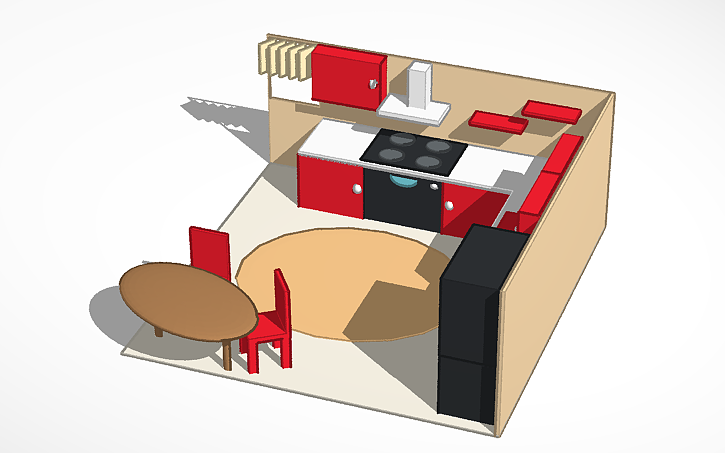 3D design kitchen - Tinkercad