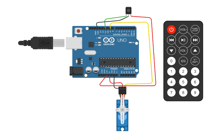 Circuit design IR remote circuit part 2 | Tinkercad