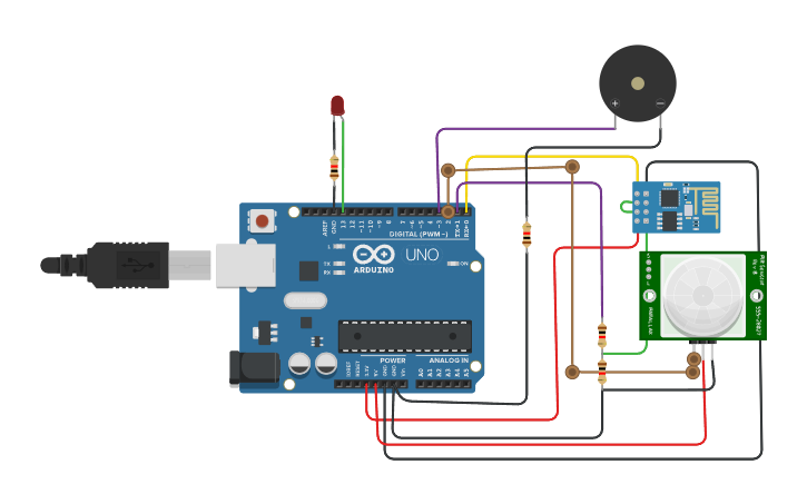 Circuit design Esp8266 - Tinkercad