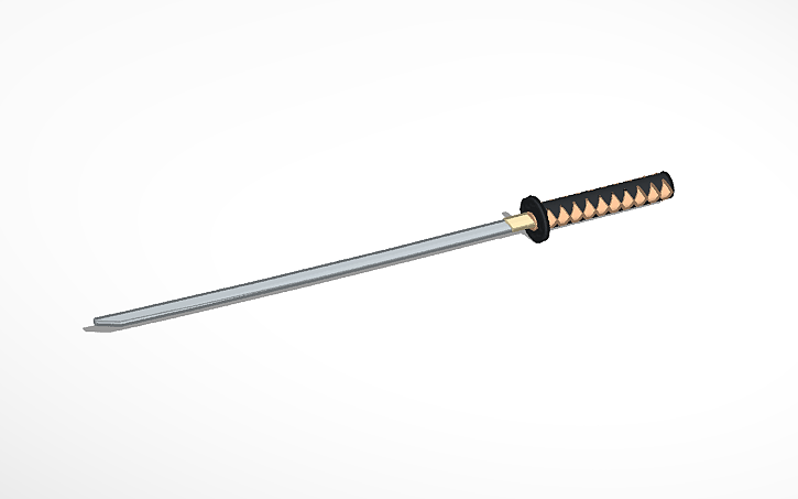 3D design Nichirin Sword (Demon Slayer) - Tinkercad