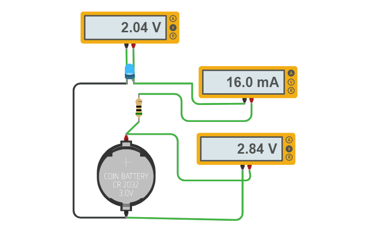 Circuit Design Accensione Led Tinkercad 