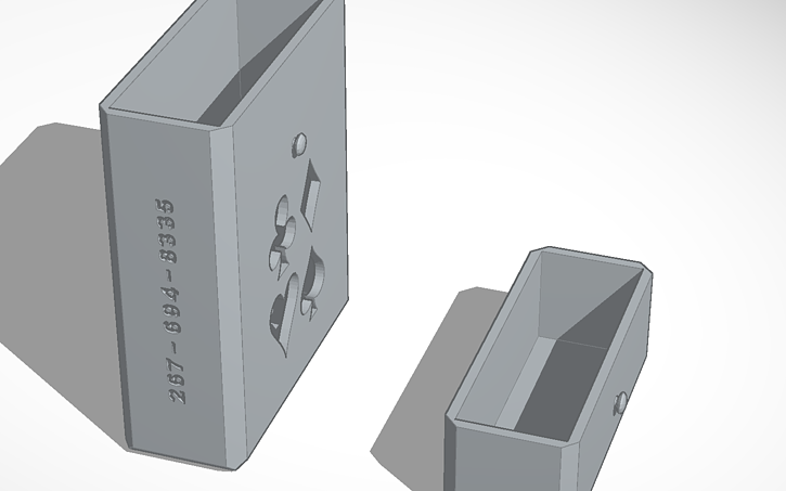 3D design Playing Card Box - Tinkercad