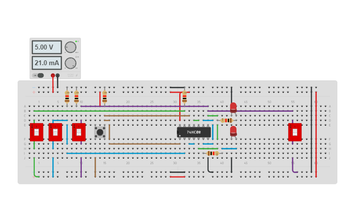 Circuit design Copy of Flip Flop Rs Clock | Tinkercad