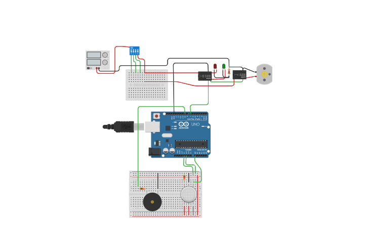 Circuit Design Alcohol Interlock Device Tinkercad