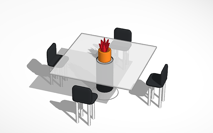 3D design Modern Masa & Sandalyeler/Modern Table & Chairs | Tinkercad