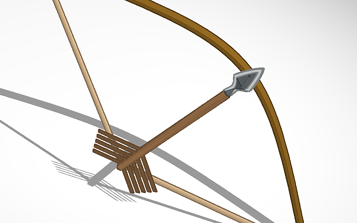 3D design Bow and arrow - Tinkercad