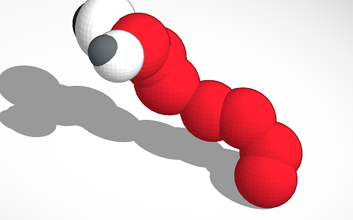 3D design crazy worm - Tinkercad