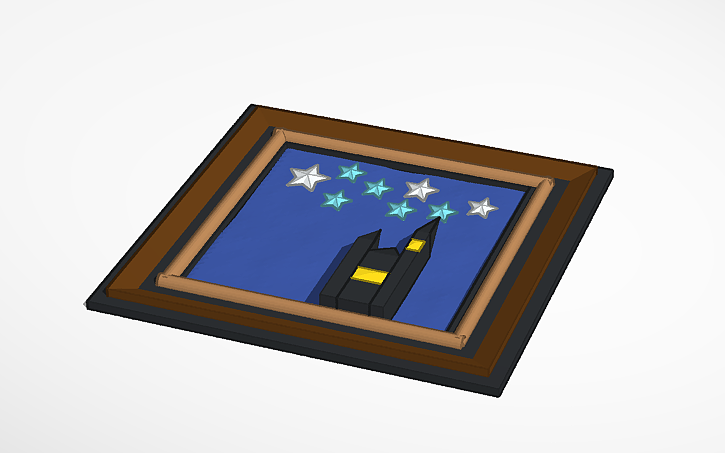 3D design Cafe Terrace at Night - Tinkercad