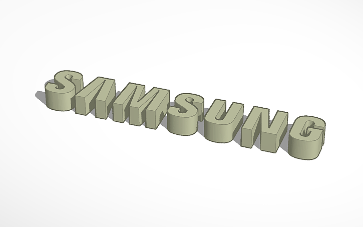 3D design Samsung logo - Tinkercad