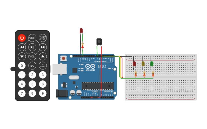 Circuit design IR Remote - Tinkercad