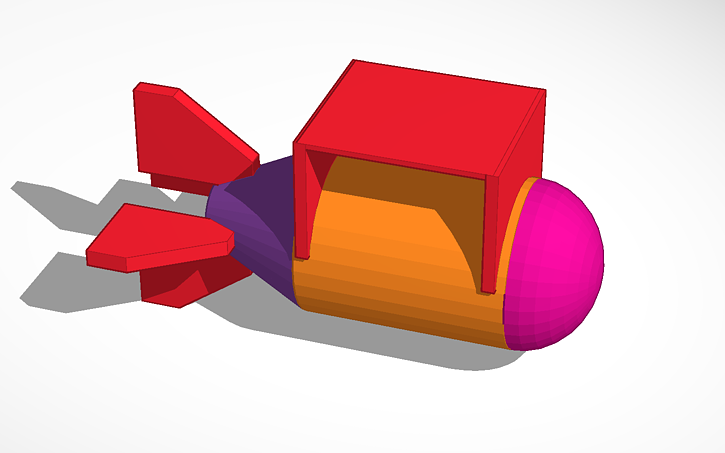 3D design Bomb for Model Airplane - Tinkercad
