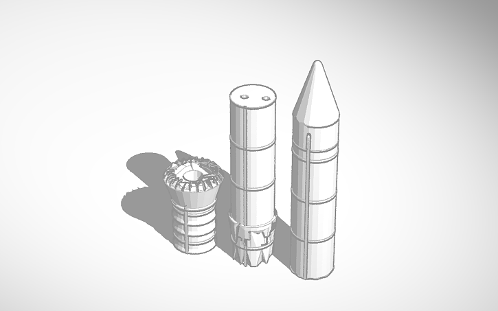 3D design New booster section - Tinkercad