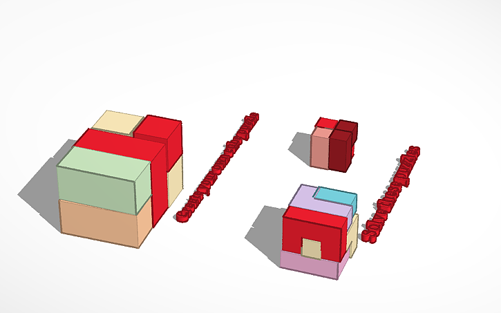 3D design Puzzle Pieces - Tinkercad