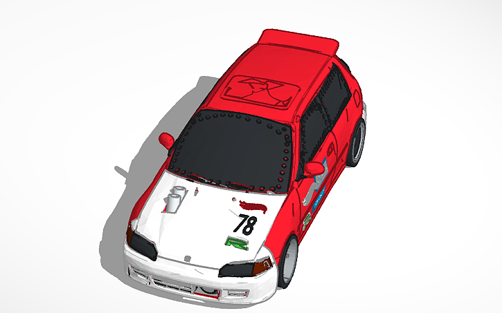 3D design Custom Honda Civic - Tinkercad