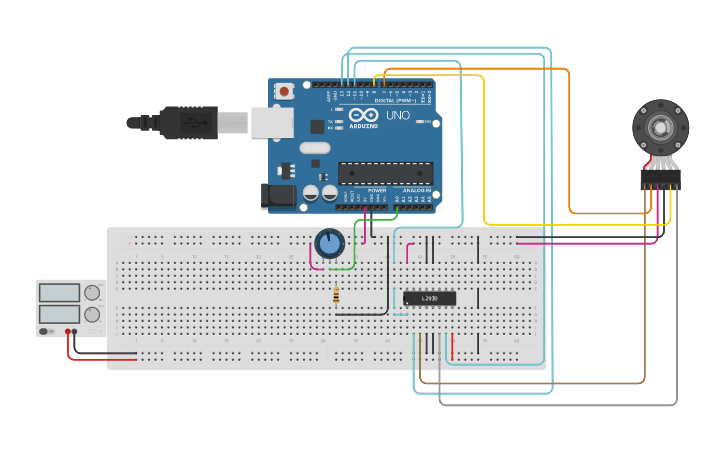 Circuit design Moteur codeur rotatif v2.0 - Tinkercad