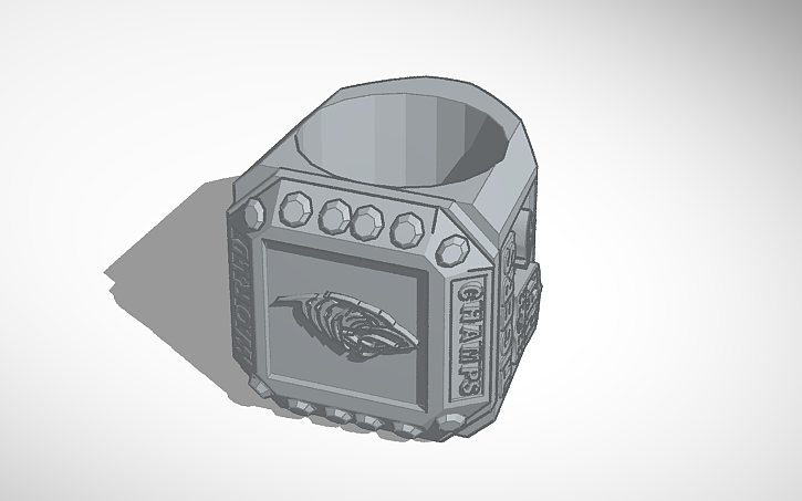 3D design Tri-State Tigers Football Ring - Tinkercad