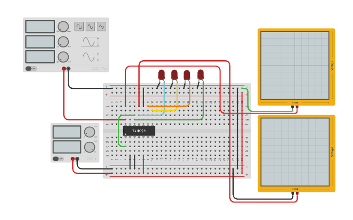 Circuit Design Lab 18 Part 1 Mod 16 With Oscilloscope Tinkercad