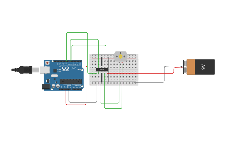 Circuit design DC Motor - Tinkercad