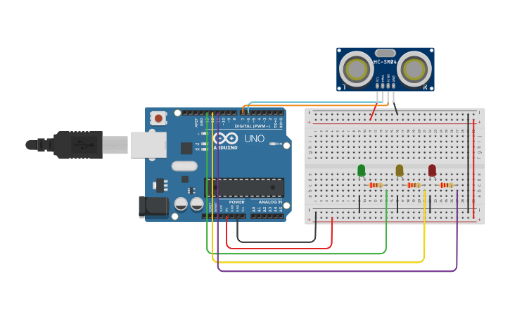Circuit design PRM_11_06_ultrasonico_LEDs | Tinkercad