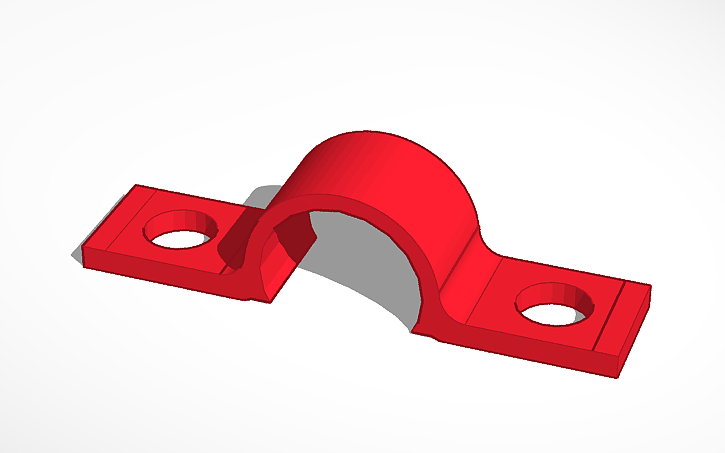 3D design Pipe clip - Tinkercad